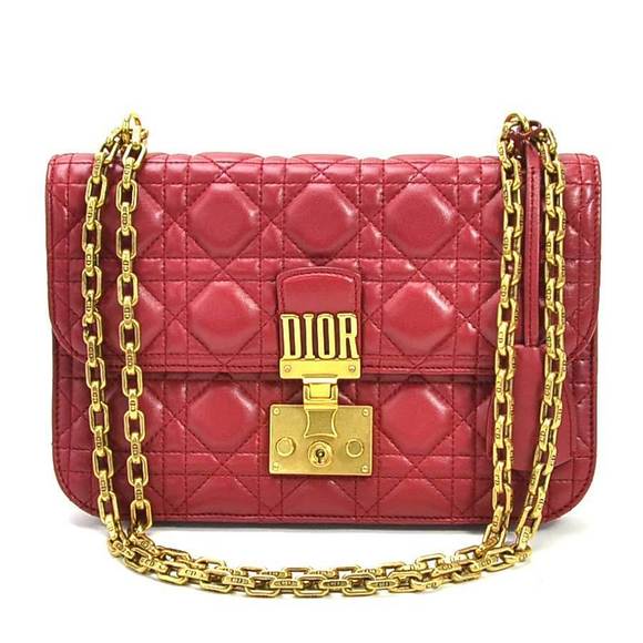 Dior | Bags | Christian Dior Chain Shoulder Bag Soft Cannage Lambskin ...